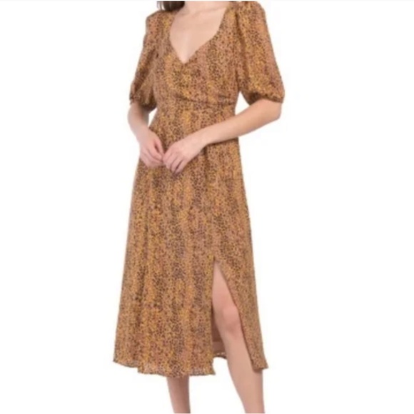Wayf | Dresses | Wayf Leopard Print Midi Dress New | Poshmark